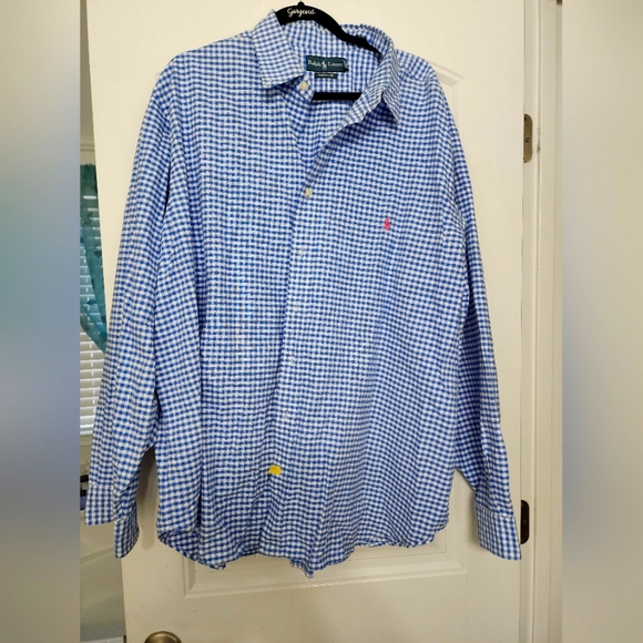 Polo Ralph Lauren | Shirts | Mens Checkered Polo Button Down Shirt ...